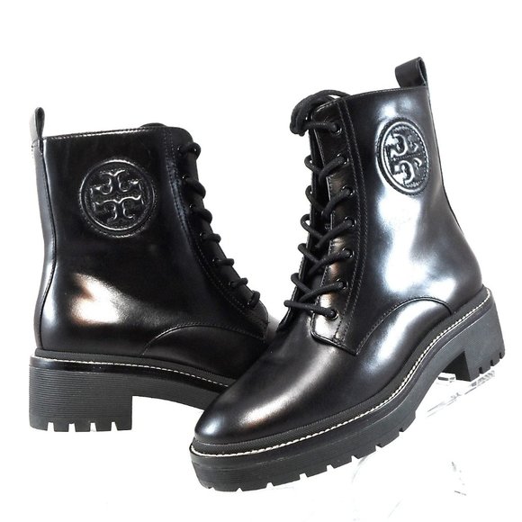 Tory Burch | Shoes | Nib43 Tory Burch Miller Lugsole Double Tt Logo Ankle Boots Combat Bootie 6 ...